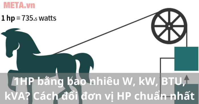 1HP bằng bao nhiêu W, kW, BTU, kVA? Cách đổi đơn vị HP chuẩn nhất