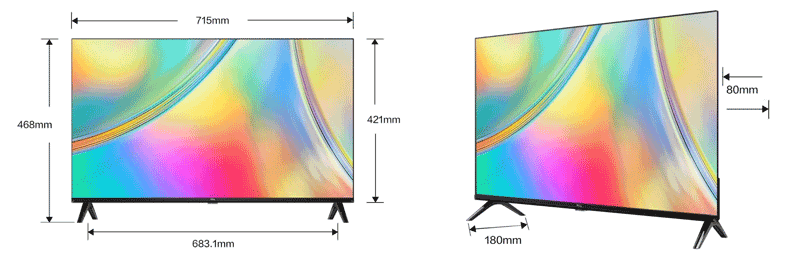 Kích thước TV 32 inch thông dụng nhất - META.vn